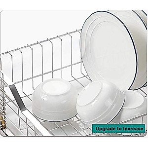 ZSQAI Kitchen shelf-Dish Drying Rack,Over The Sink Arms Dish Drainer,Dish Rack in Sink or On Counter Storage Holder, Rustproof Stainless Steel