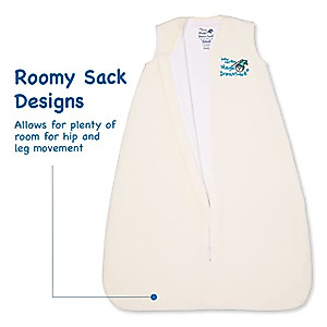 Baby Merlin's Magic Dream Sack - Microfleece Baby Wearable Blanket - Baby Merlin Sleep Sack - Cream - Baby Sleep Sack 6-12 Months