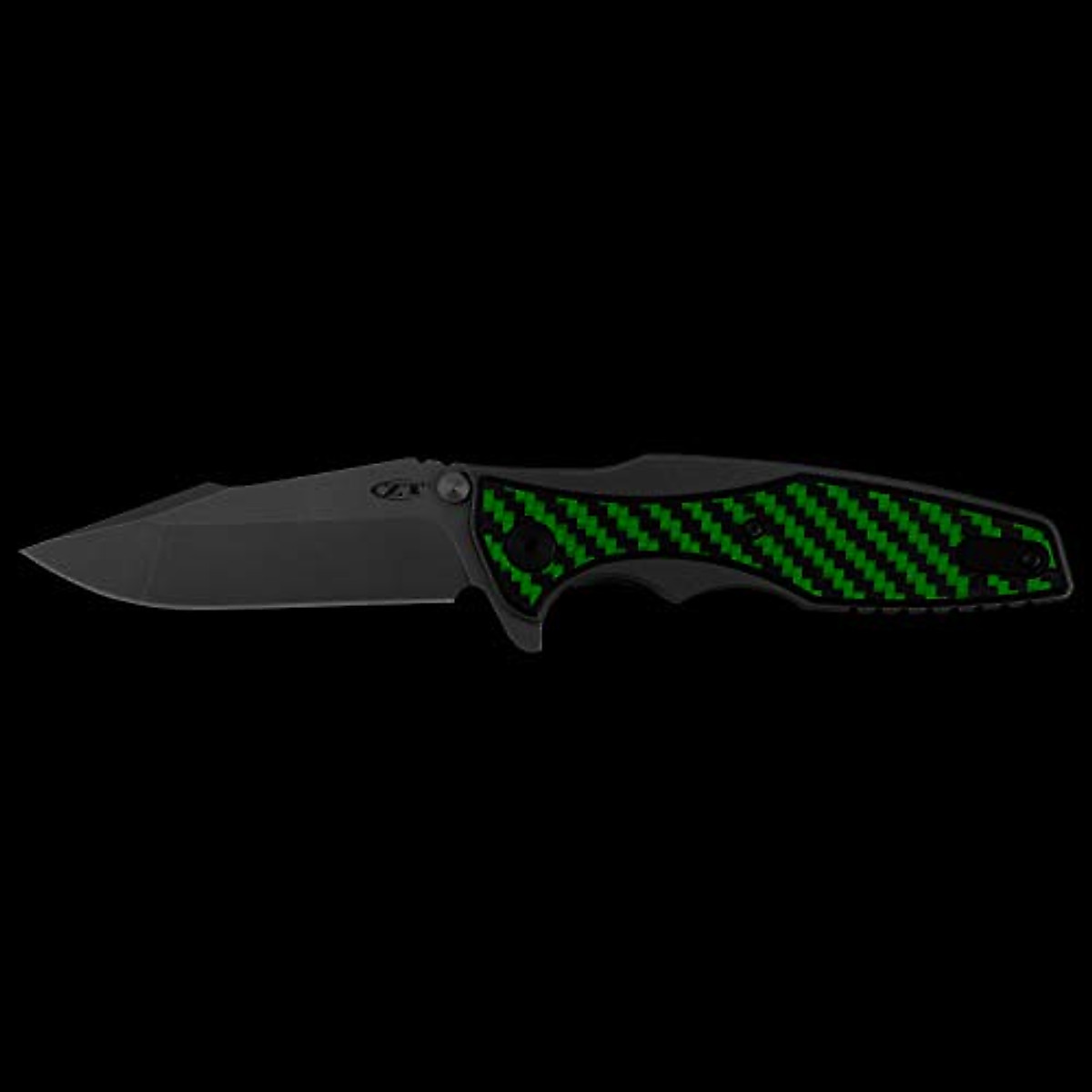 Zero Tolerance Hinderer CF Pocketknife; 3.5-Inch Blade of 20CV Stainless Steel; Titanium Handle with Glow-in-The-Dark Carbon Fiber Overlay, Frame Lock, Made in The USA (0393GLCF)