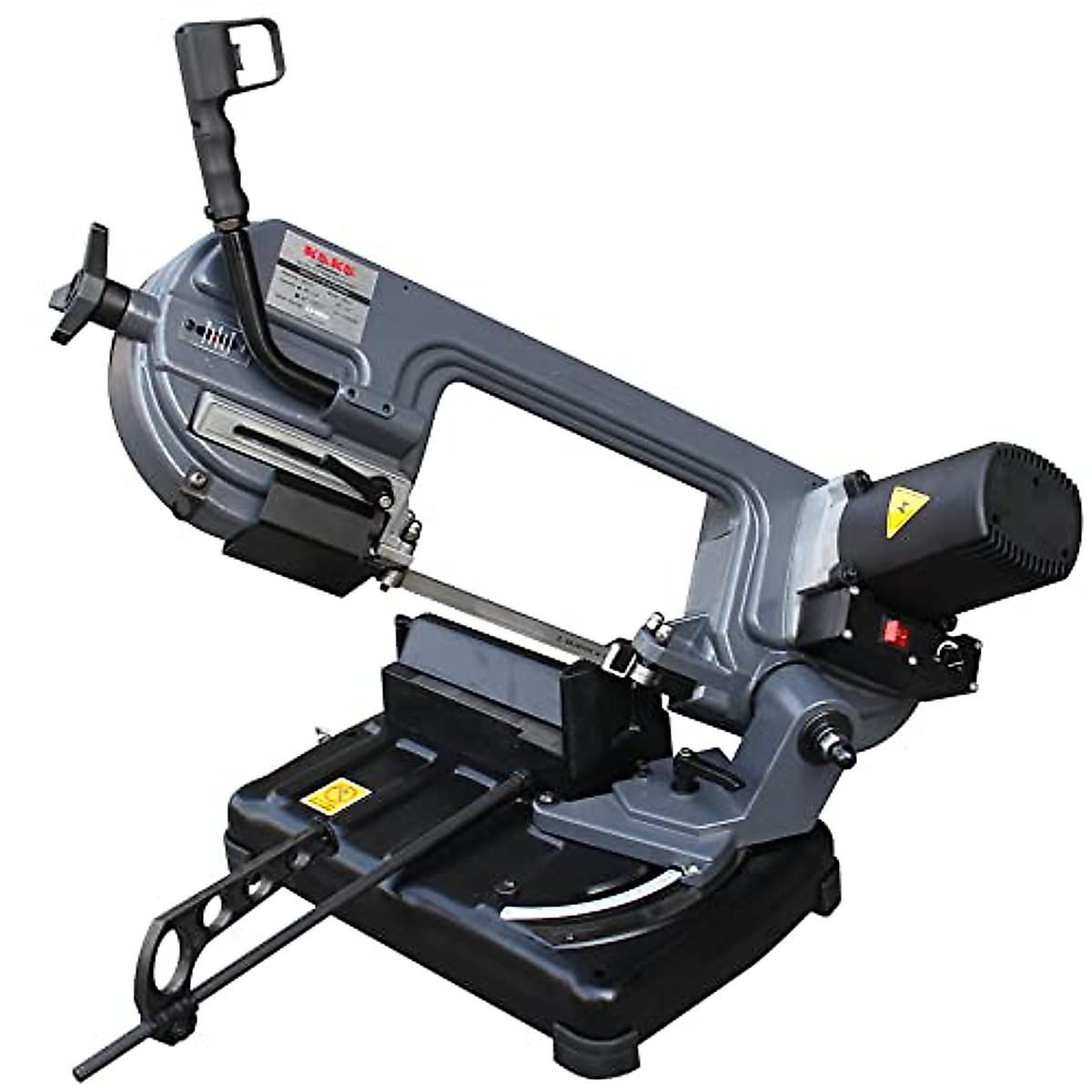 KAKA INDUSTRIAL BS-150 Portable Metal Cutting Bandsaw,5.9x5.5in Variable Speed Bandsaw,Angled Cut From 0-45 Degrees,Bench Band Saw 110V-60HZ-1PH