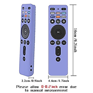 Luminous Blue Silicone XRT260 Remote Cover, Anti-Slip Shockproof Silicone Protective Case Compatible with VIZIO XRT260 Smart TV Controller with Lanyard (Glow in Dark Blue)
