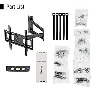 FORGING MOUNT Corner TV Wall Mount Long Arm TV Mount for 23"-60" TVs-Easy to Install Single Stud Design- 33" of Smooth Extension Plus Swivel,Tilt,Holds 99lbs,Universal Bracket Max VESA 400X400mm.