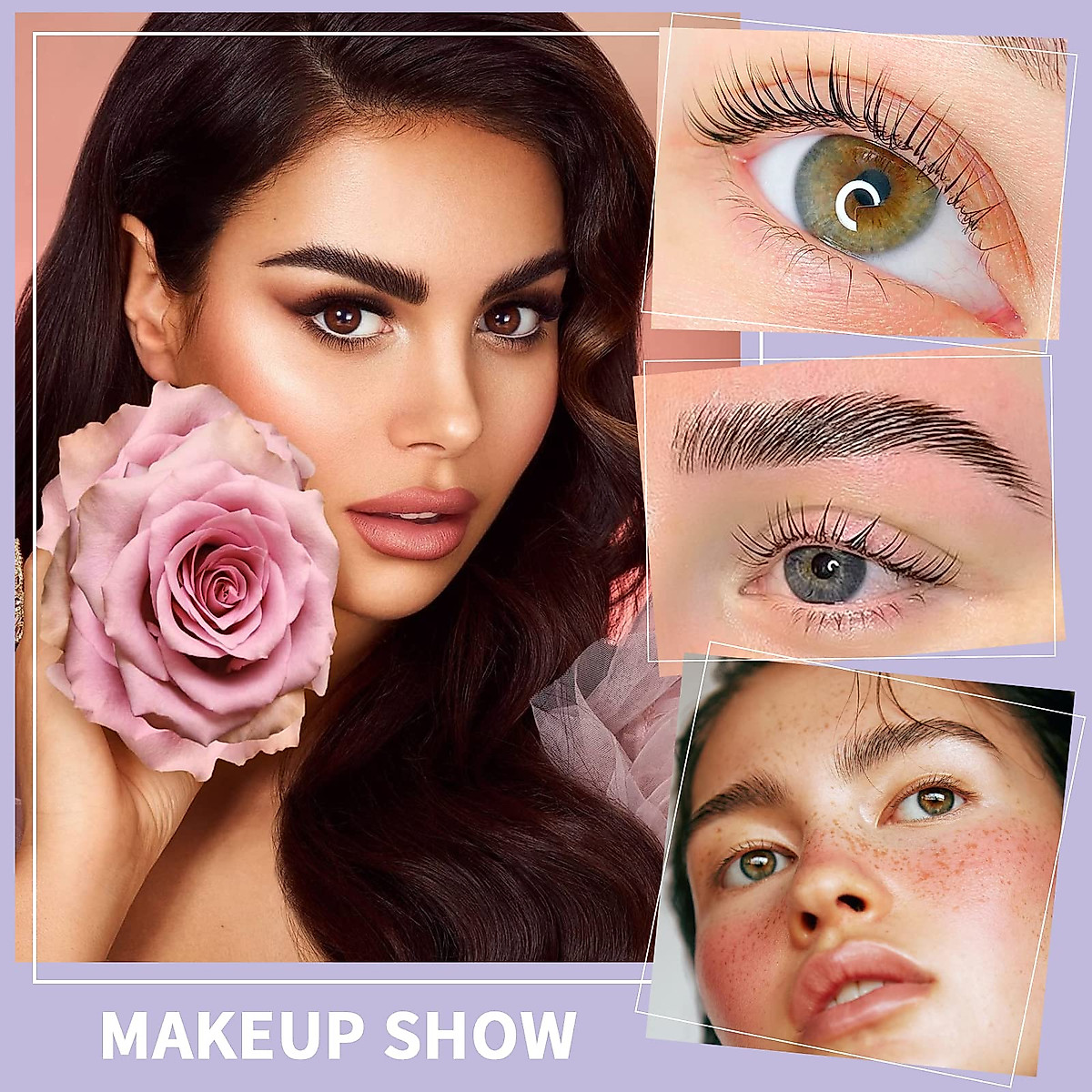 PERMANIA Lash Lift Kit with Black Color, Eyelash & Brow Lamination 4 IN 1 Black Color Make Lash Perm Voluminous and Curl for Salon & Home（Black）