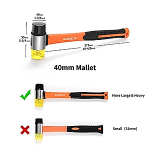 Dandeeler 45 Piece Laminate Flooring Tools Installation Kit with Mallet Tapping Block Pull Bar Spacers and 2pc Knee Pads