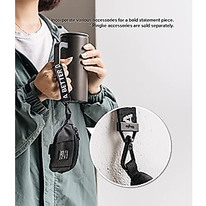 Ringke Mini Pouch Sling Bag Compatible with AirPods Pro Case and AirPods 3rd, 2nd, 1st Generation Case, Galaxy Buds Pouch, Universal Wireless Ear Buds Cover with Keychain for Women, Men - Black