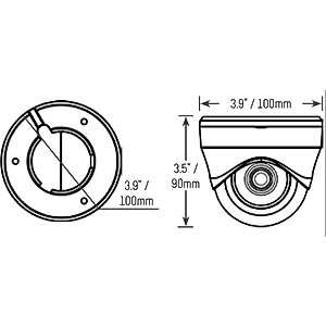 Lorex LAE221 Indoor/Outdoor 1080p HD Analog MPX Security Dome Camera, 3.6mm, 130ft IR Night Vision, Works with Lorex MPX DVR, Camera Only, White (4-Pack)