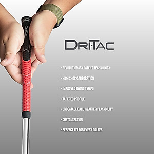 Winn Grips Dri-Tac 13 Piece Standard size Black/Red Golf Grip Bundle