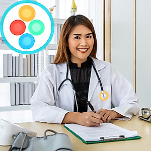 Baluue 16pcs Spare Parts Kit Silicone Head Cover Replacement Supply for Hospital Doctor Nurse (Multi Color)