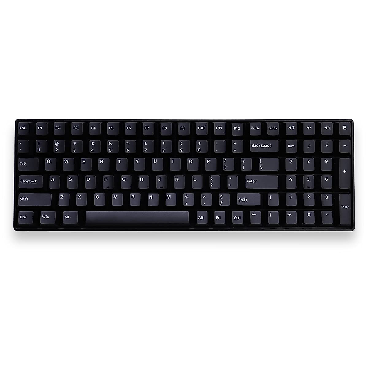 Black Keycaps, 139 Keys PBT Cherry Profile Double Shot White On Black keycaps for filco Cherry Ducky iKBC Mechanical Gaming Keyboard (Black)