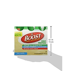 BOOST High Protein Balanced Nutritional Drink, Very Vanilla, 8 FL OZ (Pack of 6)