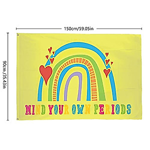 Flags for Room Teen girl right Flags, Flags Outdoor Funny Flags for Room Guys mind your own periods 3x5 Flags Decoration for Garden Sign Yard Flag