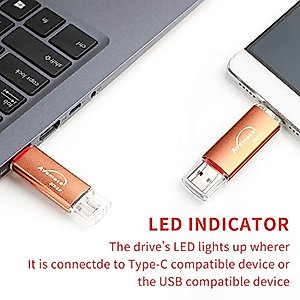 Avomoco 128GB USB Flash Drive for Android Phones,Tablets and PCs, Photo Memory Drive for Android Phone,for Samsung Galaxy S7/S6/S5/S4/S3/Note5/4/3/2,A7/A8/A9,C5/C7 etc.(for Micro Port&USB A Port)