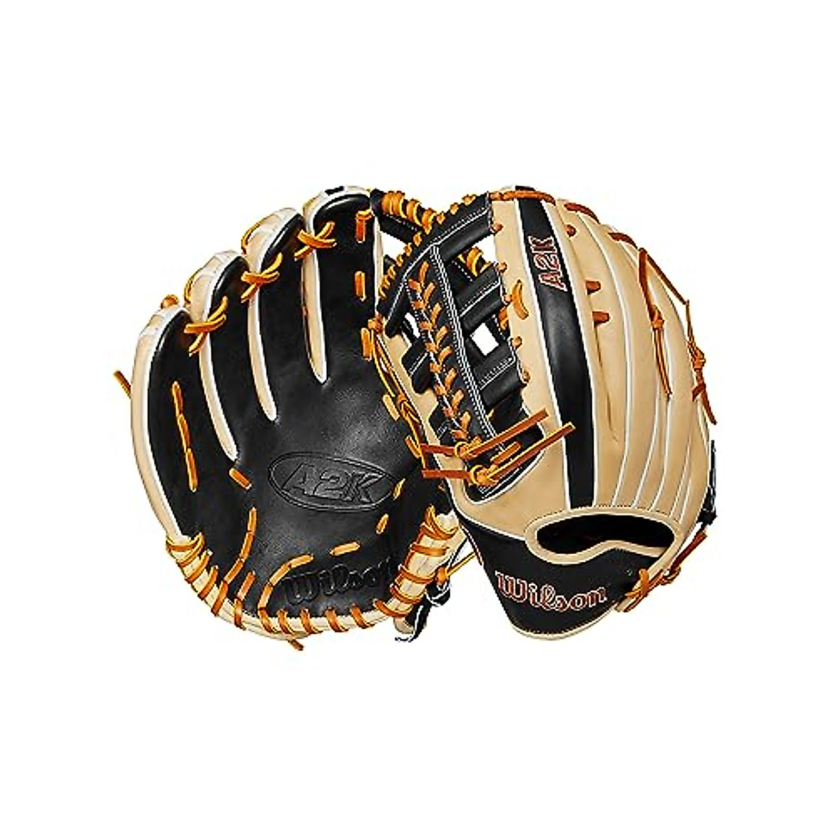 Wilson 2024 A2K 1810 12.75” Outfield Baseball Glove - Left Hand Throw, Blonde/Black/Saddle Tan