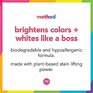 Method Liquid Laundry Detergent, Fresh Air, 66 Loads Per Bottle, Biodegradable Formula, Plant-Based Stain Remover, 53.5 Fl Oz (Pack of 1)