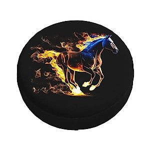 Art Horse Spare Tire Cover - Horse Funny Rv Tire Covers Wheel Protector Covers Universal Fits for Truck SUV Trailer Camping, 14 inch