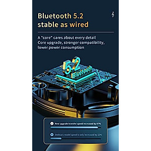 Bluetooth Headphones True Wireless Earbuds 48Hrs Playtime with Wireless Charging Case LED Power Display Wireless & Type-C Charging Waterproof in-Ear TWS Earphones for Phone Computer Laptop Sports