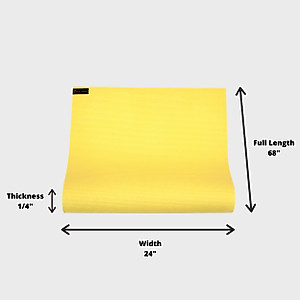 Wai Lana Phthalate-Free Mat (Color: Buttercup) - 1/4 inch Thick, Non-slip, Stylish, Lightweight, Optimum Comfort