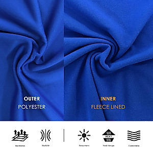 LEAO Youth Boys Compression Shirt Long Sleeve Fleece Quick Dry Sports Baselayer Soccer Baseball Basketball Undershirt Royal L