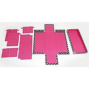 Snap-N-Store Divided Craft Storage Box, Medium, Black & White Polka Dot, 2-Pack (SNS01822)