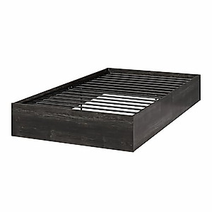 Signature Sleep Magnus Platform Bed Frame and Mattress Set, Twin, Black Oak