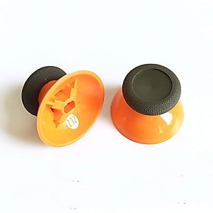 3D Analog Joystick Grip Cap Thumb Stick Grip Cap Thumbstick Replacement for Xbox One Slim Xbox One X Xbox One Elite PS4 Controller (Orange)