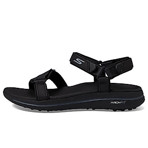 Skechers Women's Arch Fit Spikeless Golf Sandal Sneaker, Black, 12