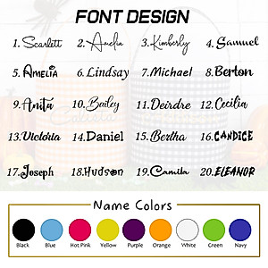 Fasinheaco Personalized Halloween Basket - Monogrammed with Name,Pumpkin,Custom Trick or Treat Bucket,Halloween Gifts Basket,Candy Bags for Halloween Party Favor