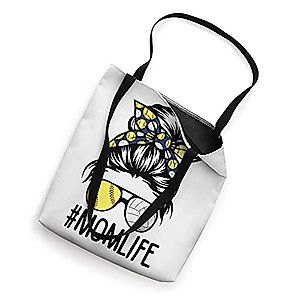 Dy Mom Life Softball Volleyball Mothers Day Messy Bun Tote Bag