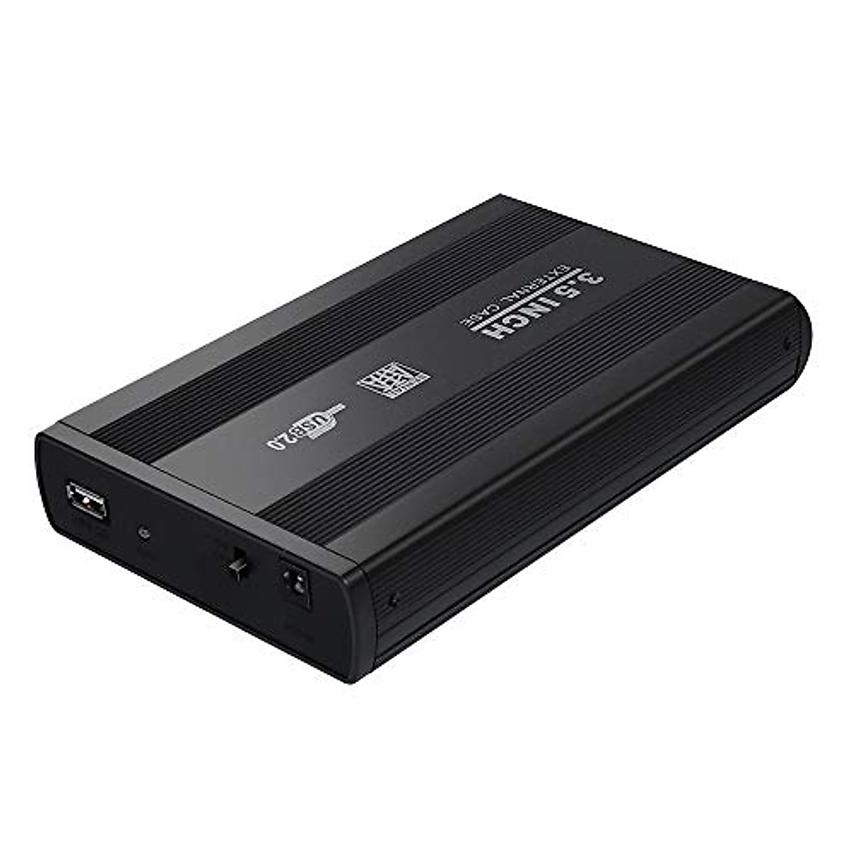 3.5 inch HDD External Case USB 2.0 to SATA External 3.5 Hard Drive Enclosure Disk for 3.5 SATA HDD External Storage Box with Aluminum Case (USB2.0-Silver)
