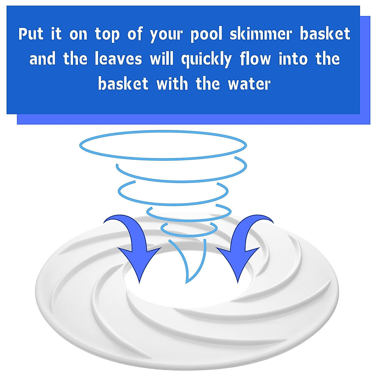 Pool Skimmer Basket 8 inch Solar Pool Skimmer No Hands Skimmer Basket Pool Basket Skimmer Pool Cleaner Basket Skimmer Basket for in Ground Pool for Reduce Pool Cleaning Times (2 Pcs)