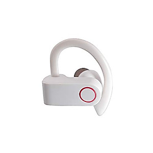 Wireless Gear Bluetooth 5.0 True Wireless Stereo Sport Earhooks with Charging Case, Gray/Red, White (G0685)