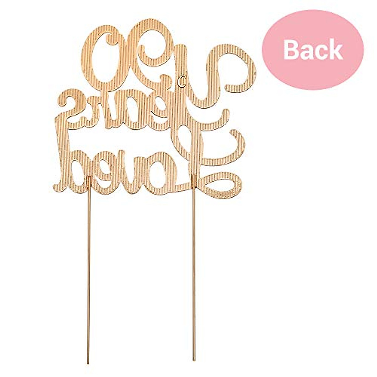 90 Cake Topper - Premium Rose Gold Metal - 90 Years Loved - 90th Birthday Party Sparkly Rhinestone Decoration Makes a Great Centerpiece - Now Protected in a Box