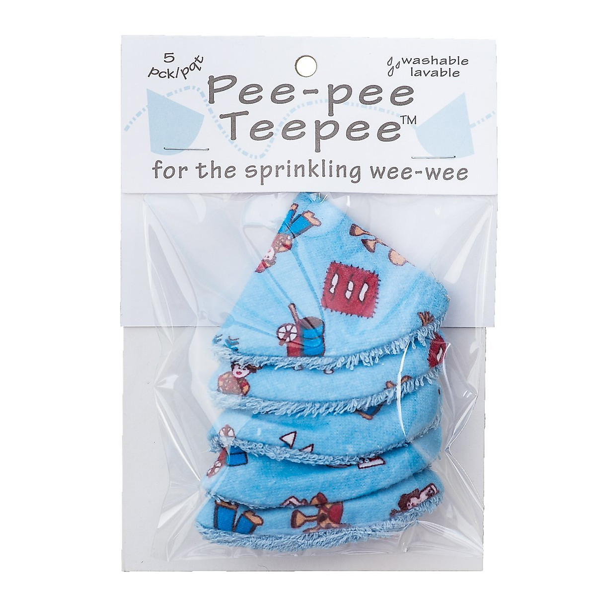 Pee Pee Teepee Wild West Blue Blue 5 Pieces Baby boy Pee Shield Babyboy Essentials peepeeeteepee Baby Diaper Cover for Boys Teepee Shield Pee Covers