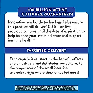 Nature’s Way Fortify Optima Daily Probiotic, 100 Billion, 15 Strains, Digestive & Immune Support*, with Prebiotics, 30 Capsules