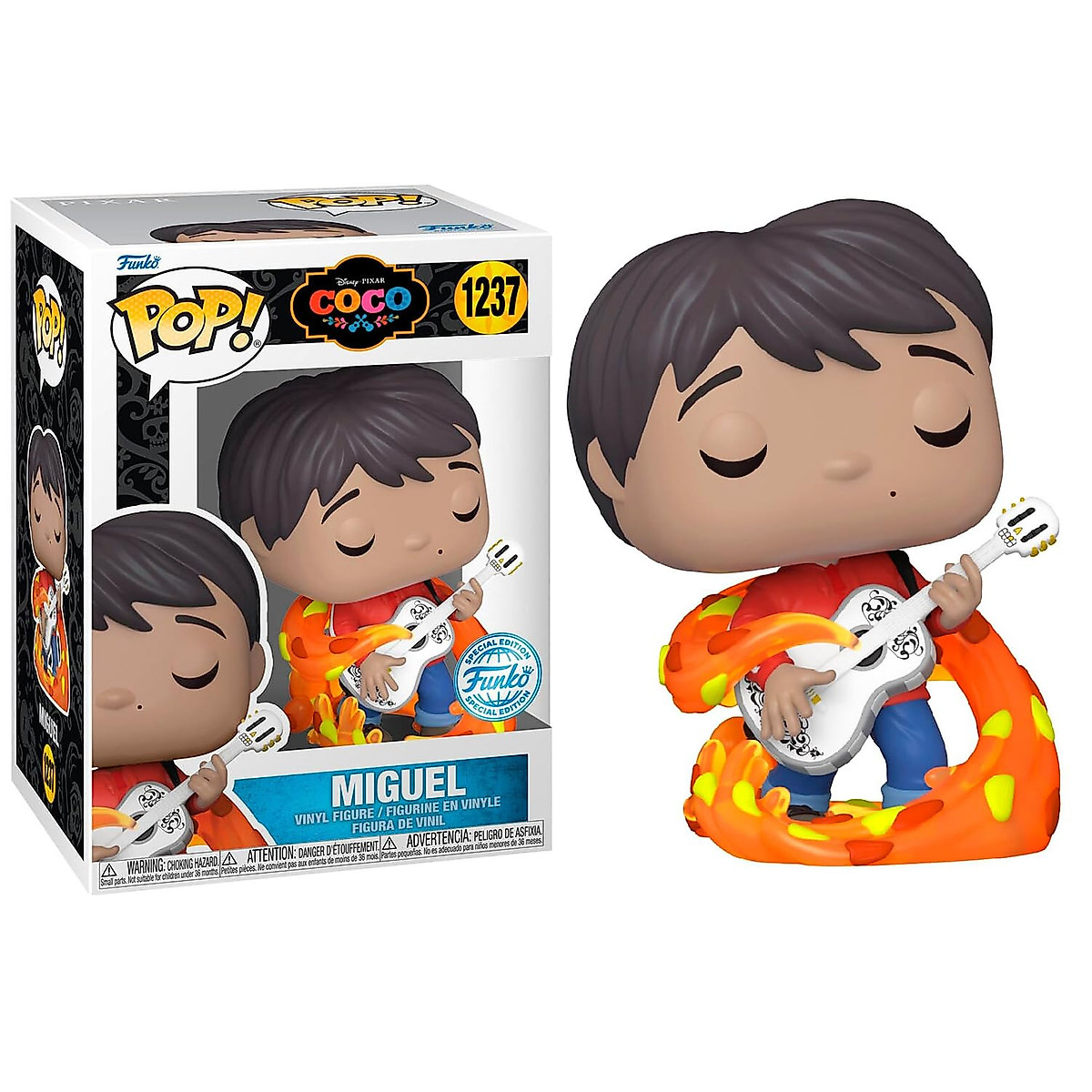 Funko Pop! Disney: Coco - Miguel (with Guitar) (Glows in The Dark) (Special Edition) #1237 Vinyl Figure
