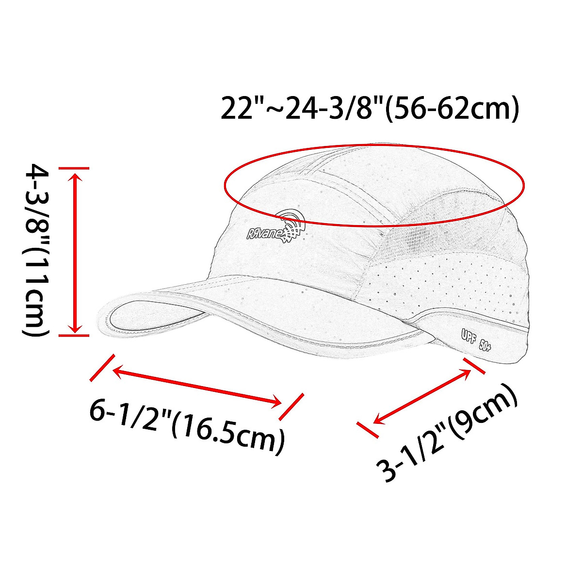 Foldable Running Cap UPF50+ Quick Dry Outdoor Sports Hat Reflective Lightweight Unstructured Baseball Cap for Men Women (Dark Grey, Folding)