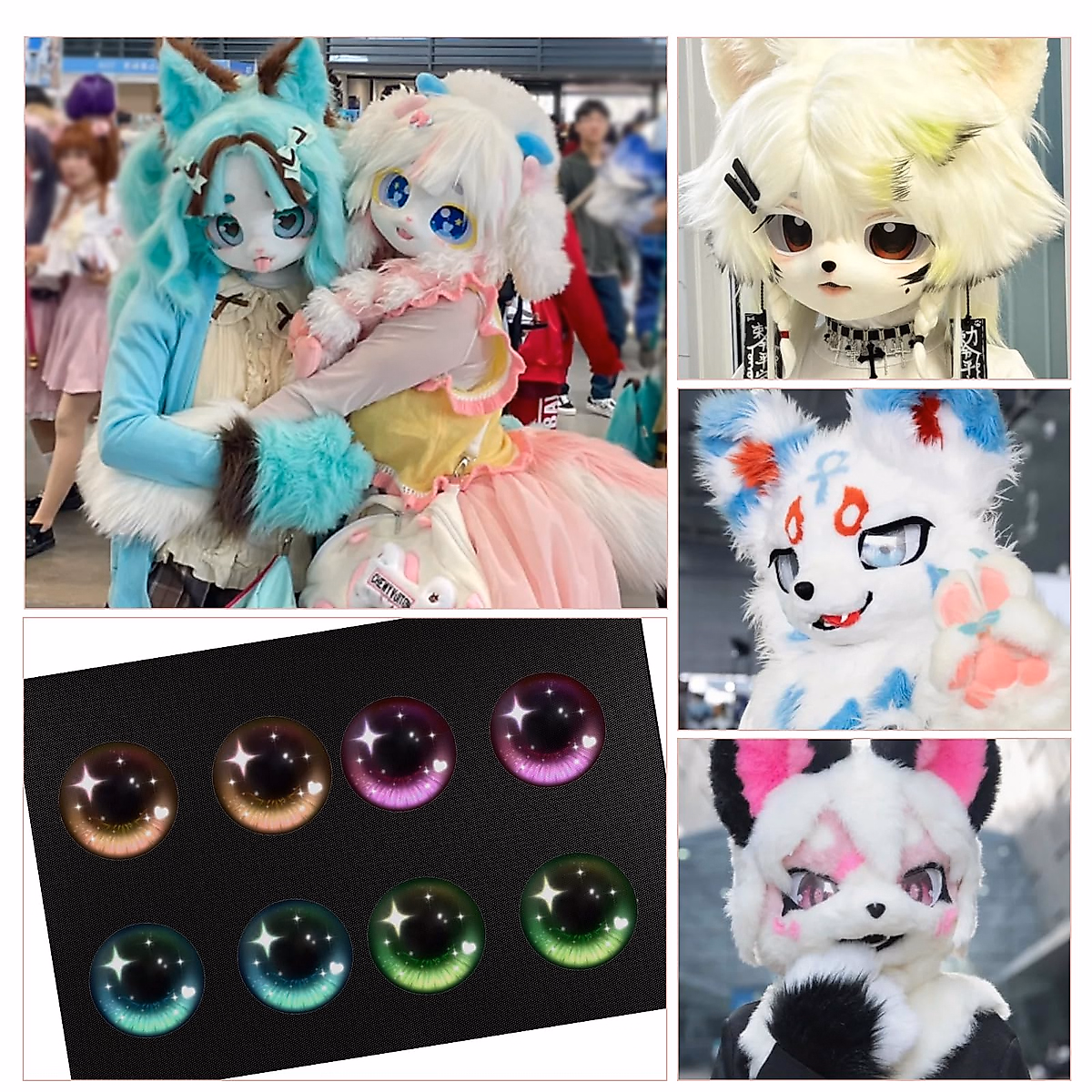 YSSPPOY 12 Pcs Fursuit Eye Mesh, 0.5mm Waterproof Printable Mesh Fabric for Mask Eyes, 7.87x11.81 inch Black PVC Eye Mesh for Furries Cosplay, Props, Fursuits, Craft Making