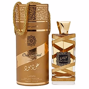 Lattafa Perfumes Oud Mood, Oud Mood Elixir, Oud Mood Reminicense & Musk Mood EDP-100ml(3.4oz) with Magnetic Gift Box