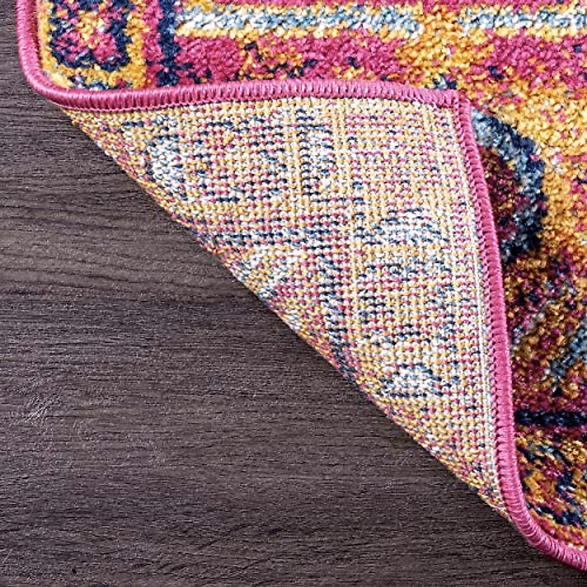 nuLOOM Persian Vonda Area Rug, 6' 7" x 9', Pink