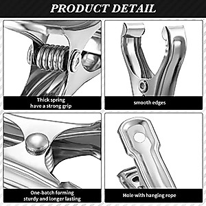 32 Pieces Greenhouse Clamps Stainless Steel Garden Clip Shade Cloth Clamps Frame Shading Net Rod Clip Film Row Cover Netting Tunnel Hoop Clip for Season Plant Extension Support or Greenhouse Frame