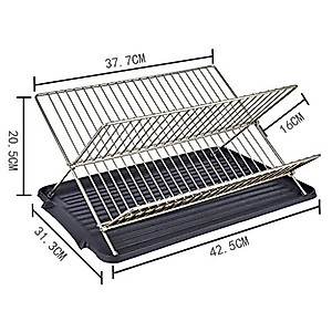 SDGH Folding Dish Rack - Holder Drain Rack Storage Rack Drying Tableware Shelf