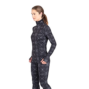 Terramar Women's Standard Cloud Nine 4-Way Stretch Brushed Turtle Neck, Out of Bounds, Large