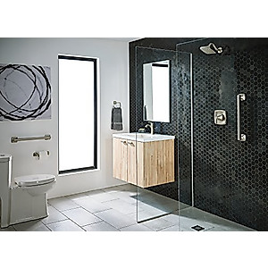 Moen YG5118BN Voss Bathroom Safety 18-Inch Designer Grab Bar, Brushed Nickel,