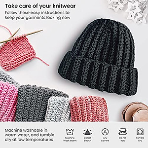 Arteza Acrylic Yarn for Crocheting, 4 x 200-g Skeins of Worsted Yarn for Knitting, Black A008, Machine Washable, Knitting & Crochet Supplies – Use with Knitting Needles and Crochet Hooks