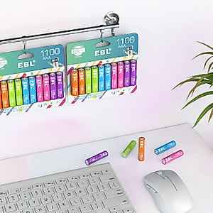 EBL Rechargeable AAA Batteries 10 Pack, 1.2V NiMH Pre-Charged Triple A Battery 1100mAh