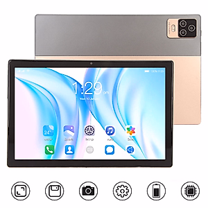 Luqeeg 10.1 Inch Tablet, 8GB RAM 256GB ROM 100-240V Support Fast Charging 8 Core CPU FHD Tablet 5G WiFi for Reading for Android 12 (US Plug)