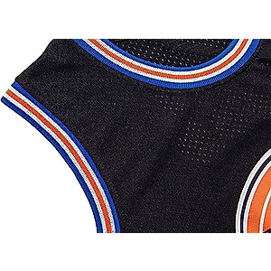 CAIYOO 1 Bugs Space Movie Youth Basketball Jersey for Boys Fit Age 5-18 Kids (Black1, X-Large)