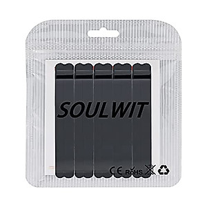 SOULWIT Cable Holder Clips, 5 Pack Self Adhesive Cord Organizer for Home/Office/Desk/Car/Phone/USB Cable Wire Management (for Cables Less Than 5mm) - Black