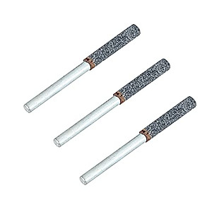 3 Pack 4mm 5/32" Diamond Chainsaw Sharpener Burr Stone File Sharpening Tool for Rotary Tools Cylindrical File Tool for Metal Polishing
