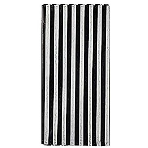 6 Pcs Disposable Black White Stripe Plastic Tablecloth, 108 Inch x 54 Inch Ractangle Tablecover, for Party, Dance and Picnic (Black White Stripe)